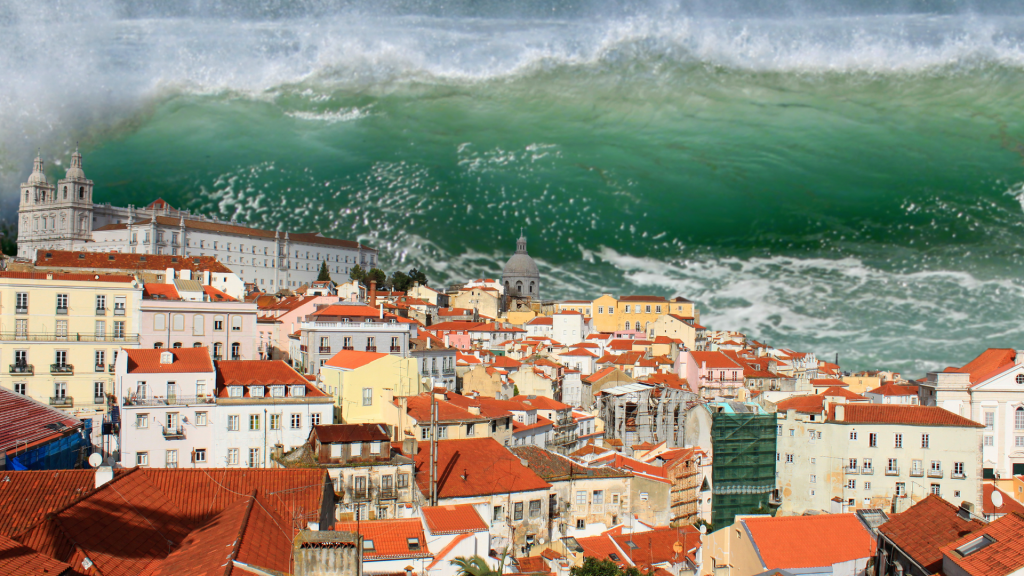 Raz-de-marée sur les villes littorales